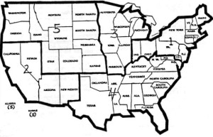 Map of current regions - Samoyed Club of America